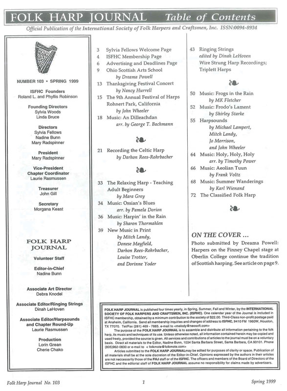 Musicmakers Fhj Issue 103 Spr 1999 